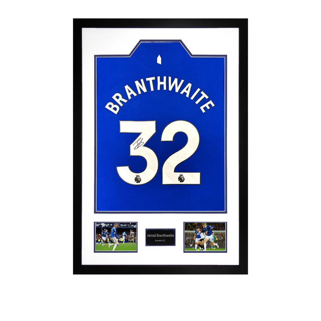 Jarrad Branthwaite Signed Everton Shirt Premium Frame #1 – The Fan Cave ...