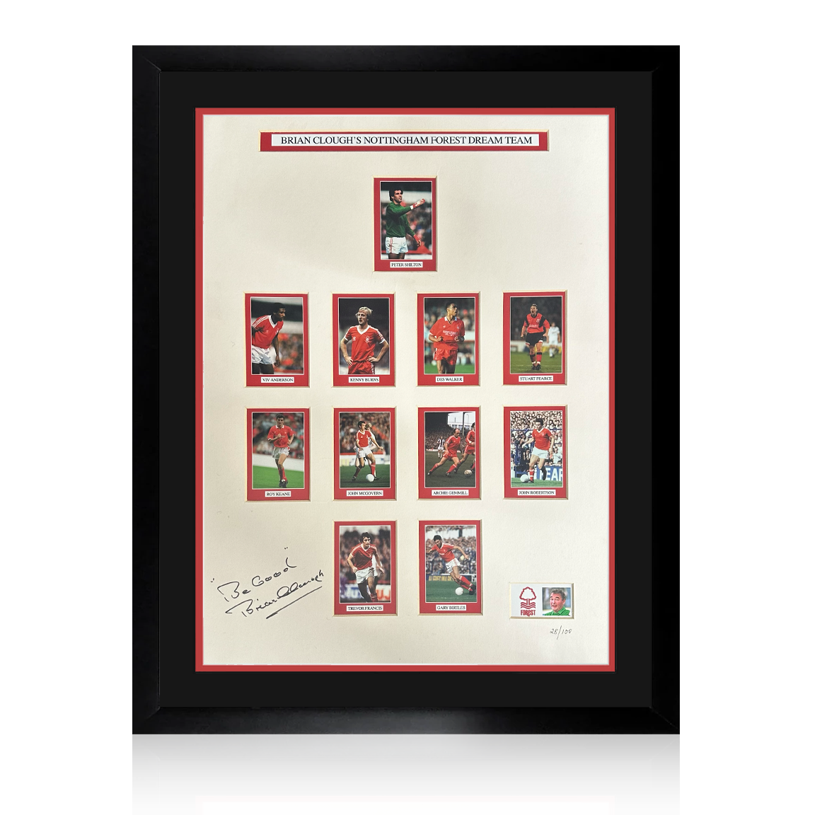 Brian Clough Signed Nottingham Forest Team Card Iconic Frame – The Fan ...