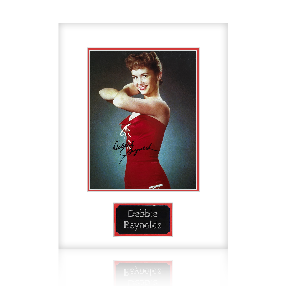 Debbie Reynolds Signed Mount – The Fan Cave Memorabilia