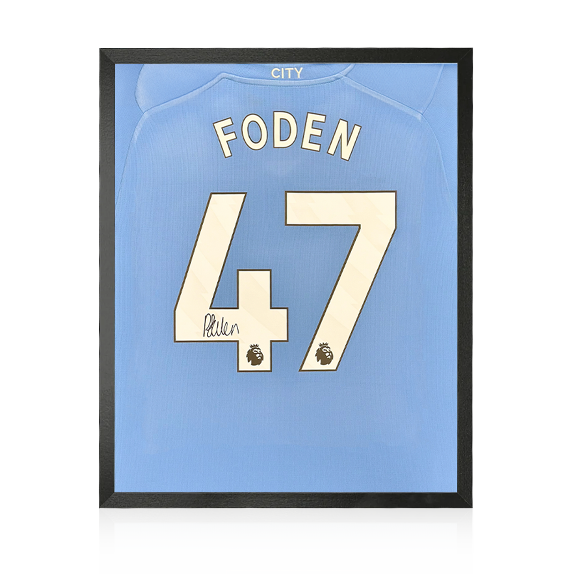 Phil Foden Signed 23/24 Manchester City Shirt Compact Display – The Fan ...