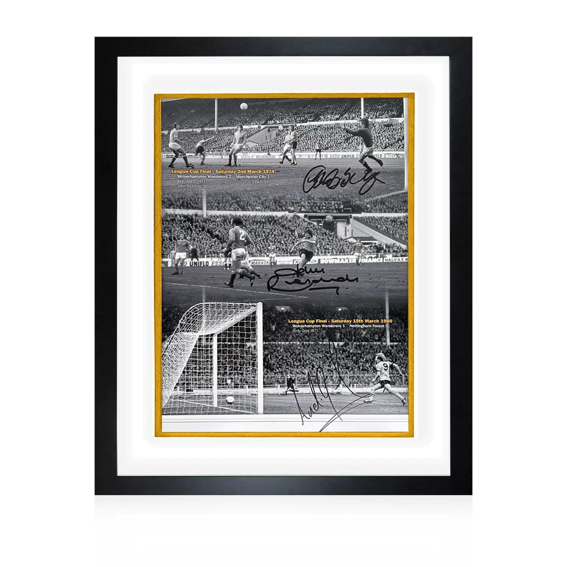 Kenny Hibbitt, John Richards & Andy Gray Signed Wolverhampton Wanderer ...