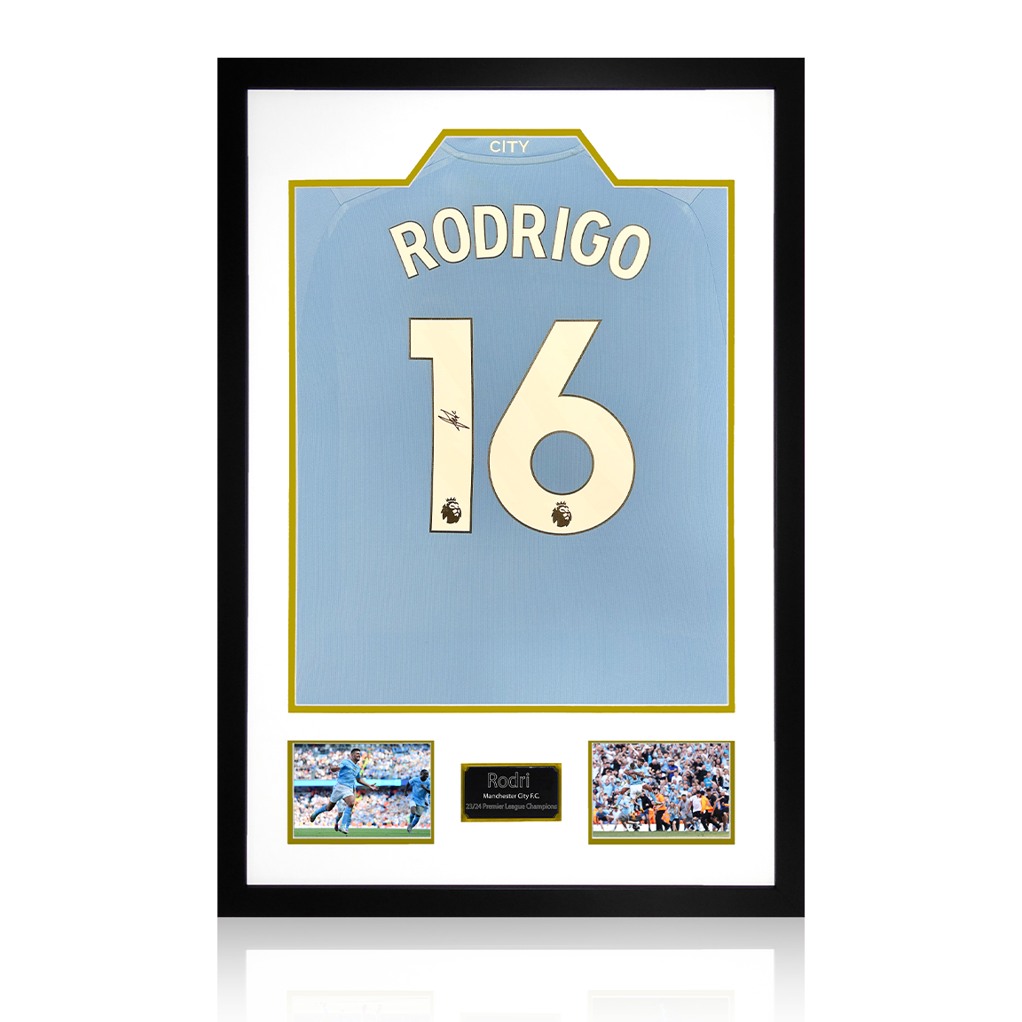 Rodri Signed Manchester City 23/24 Premier League Champions Shirt Prem ...