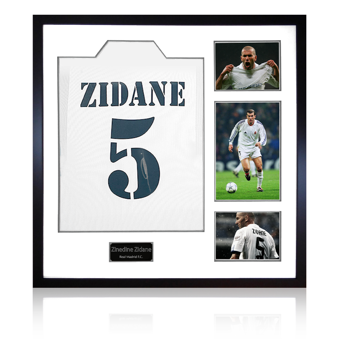 Zinedine Zidane Signed Real Madrid Shirt Elite Frame – The Fan Cave ...