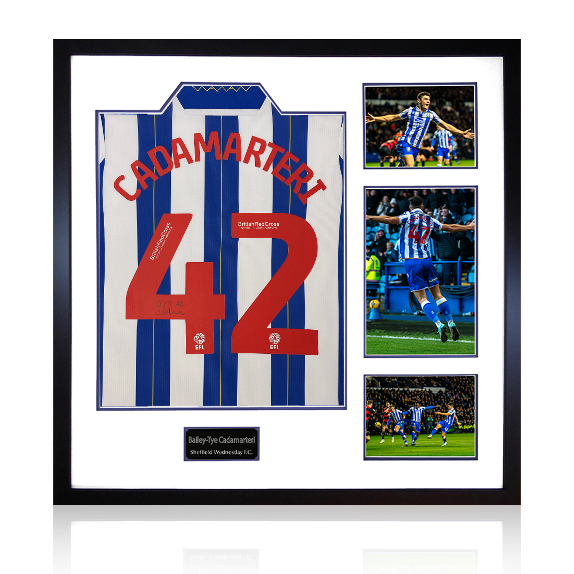 Bailey-Tye Cadamarteri Signed Sheffield Wednesday 23/24 Shirt Elite Fr ...