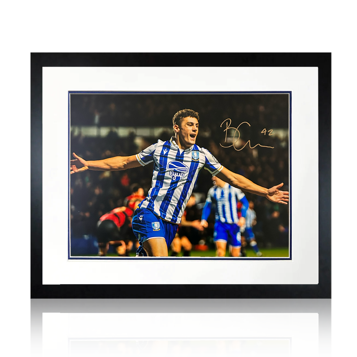 Bailey-Tye Cadamarteri Signed Sheffield Wednesday Deluxe Mount Display ...