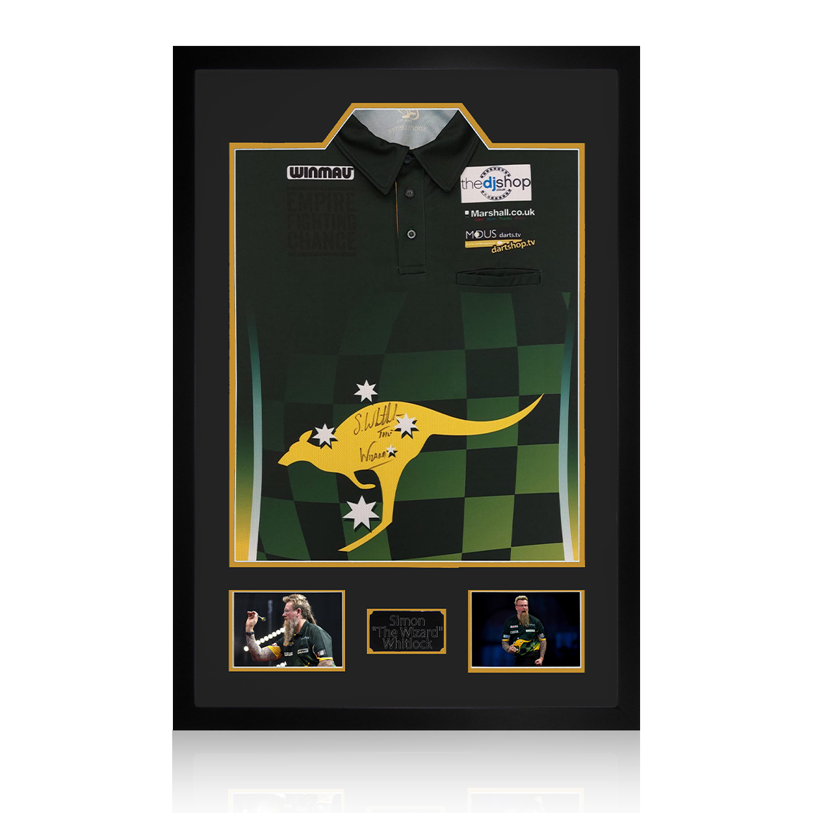Simon Whitlock Signed Shirt Premium Frame – The Fan Cave Memorabilia