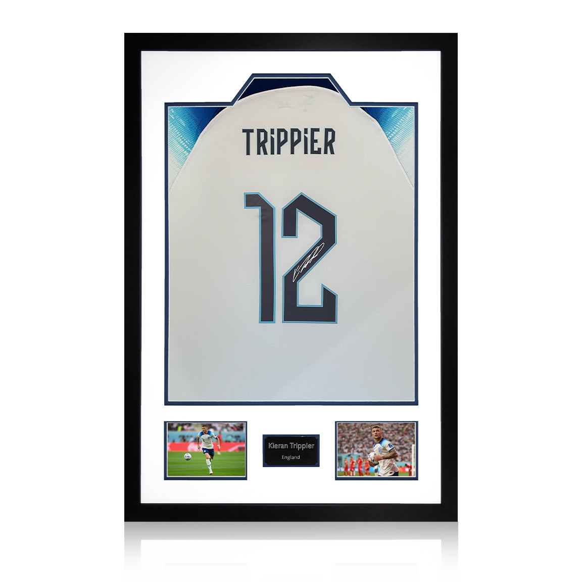 Kieran Trippier Signed England Shirt Premium Frame – The Fan Cave ...