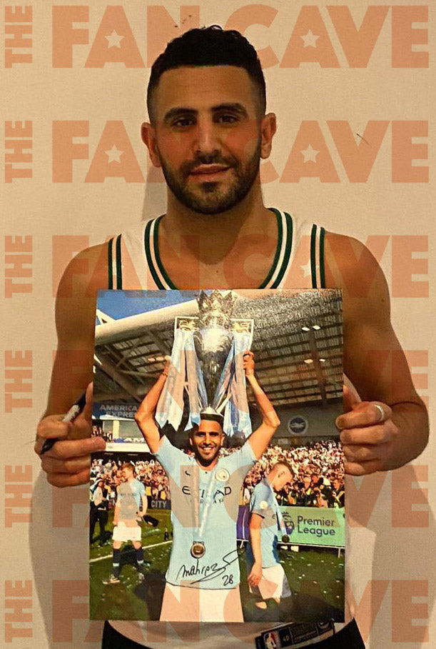 Riyad Mahrez Signed Premier League Winner Mount – The Fan Cave Memorabilia